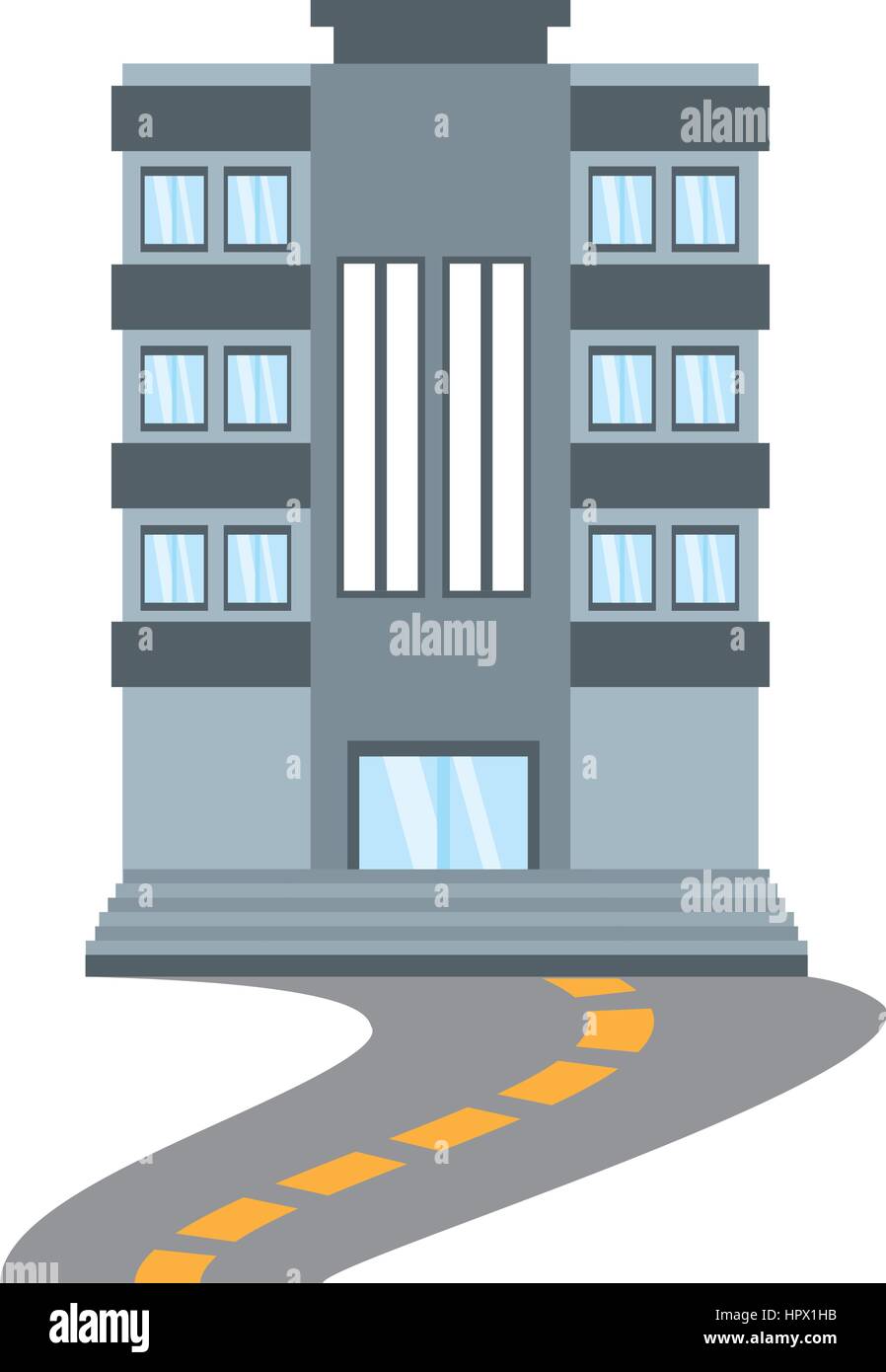 Aerial view landscape road buildings Stock Vector Images - Alamy
