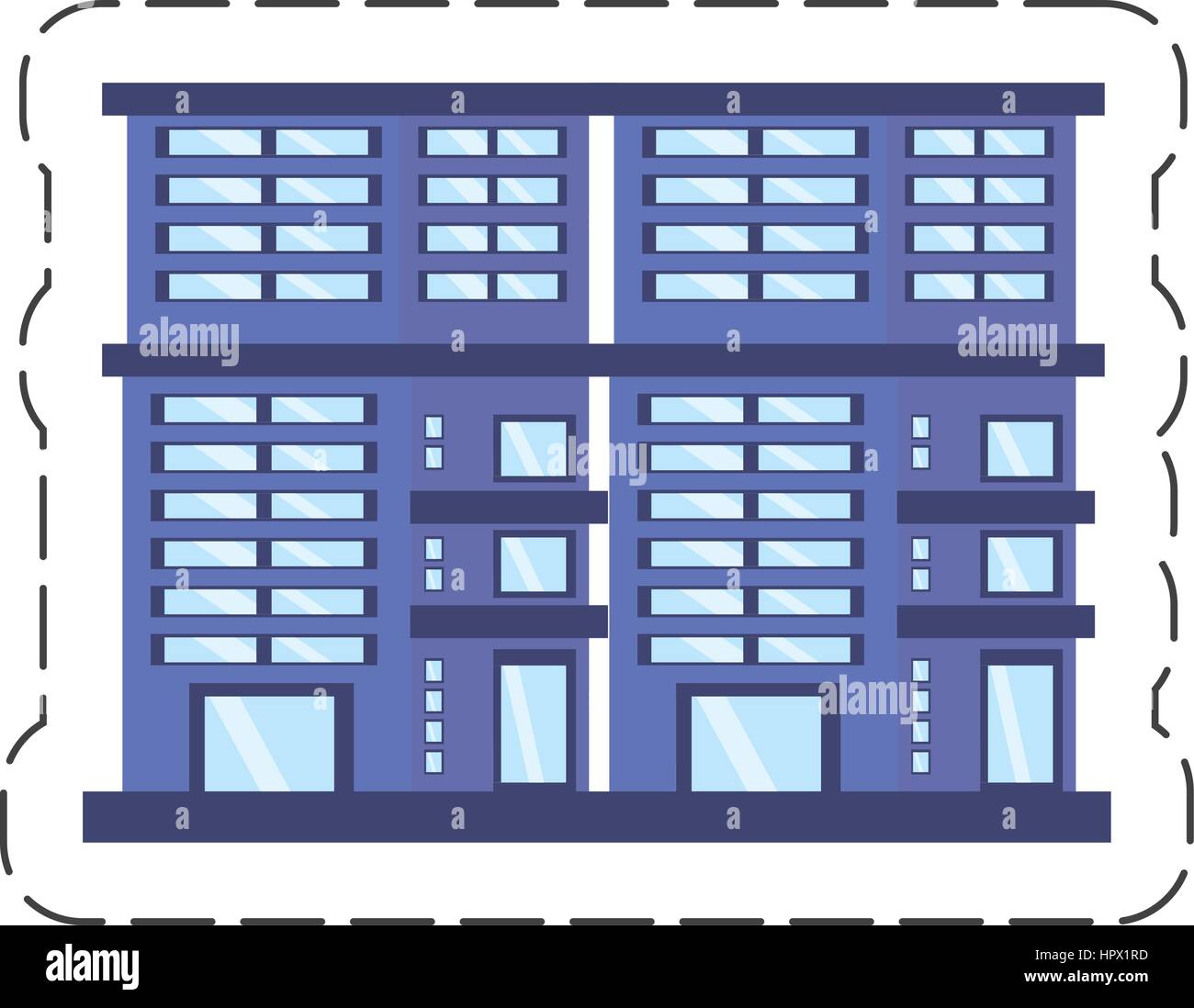 cartoon building residential town Stock Vector Image & Art - Alamy