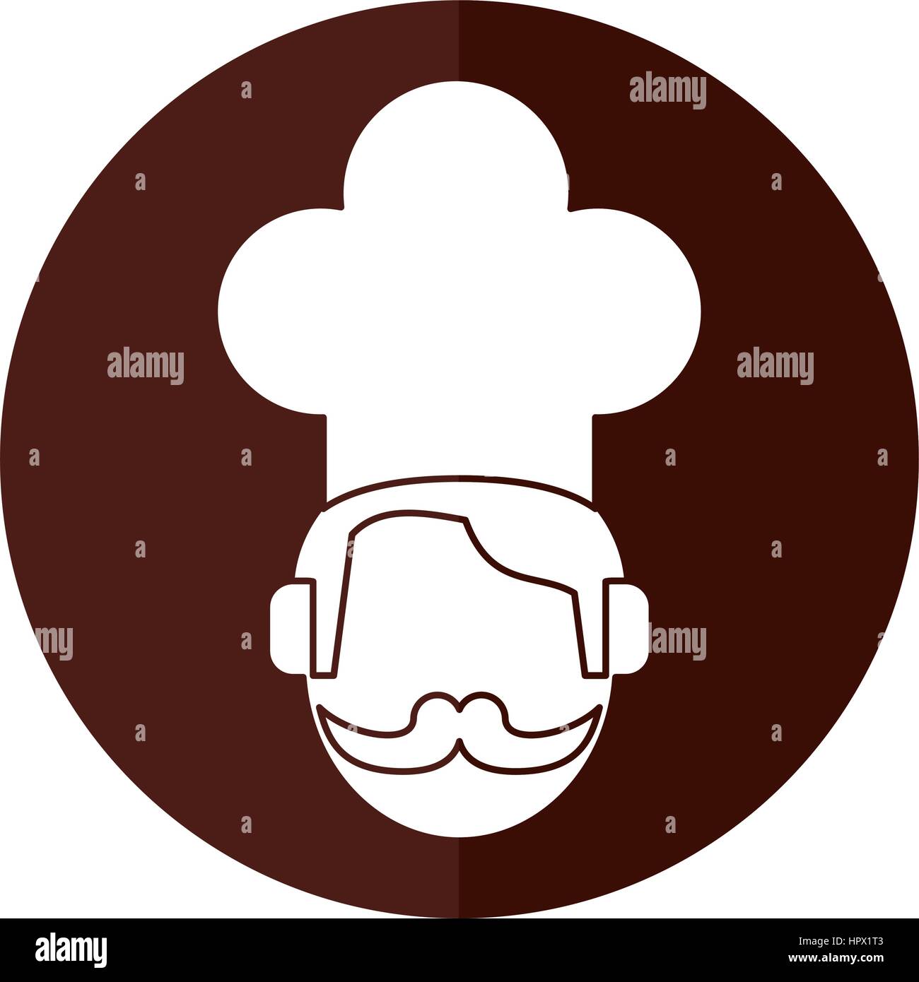 face chef restaurant symbol shadow Stock Vector Image & Art - Alamy