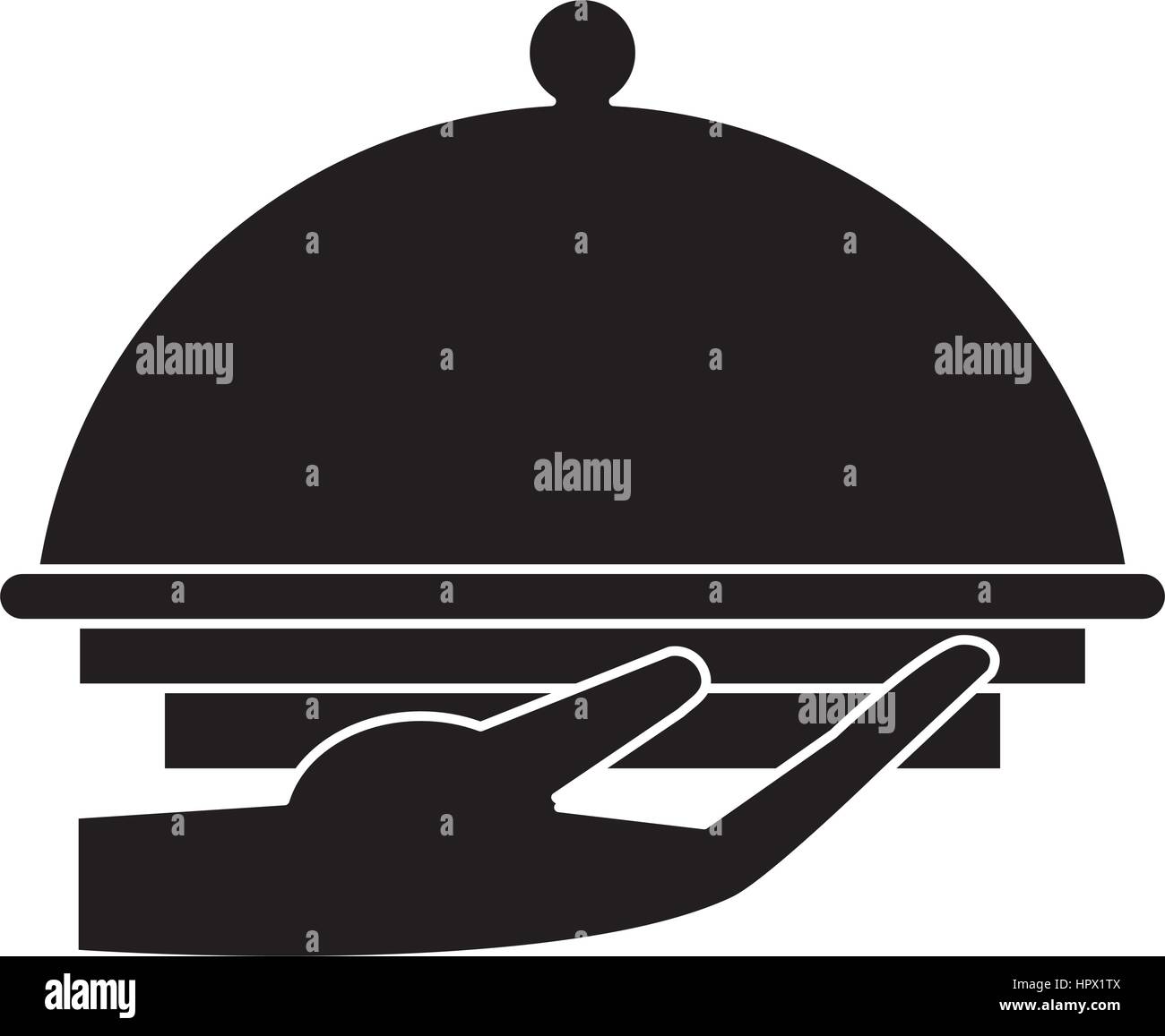 hand tray catering service pictogram Stock Vector Image & Art - Alamy