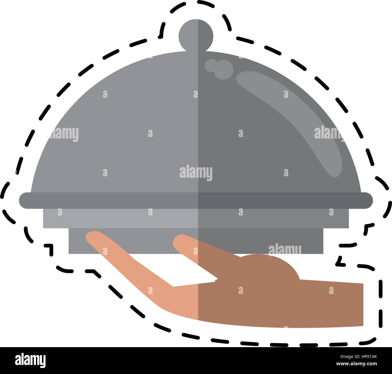 cartoon hand tray catering service Stock Vector Image & Art - Alamy