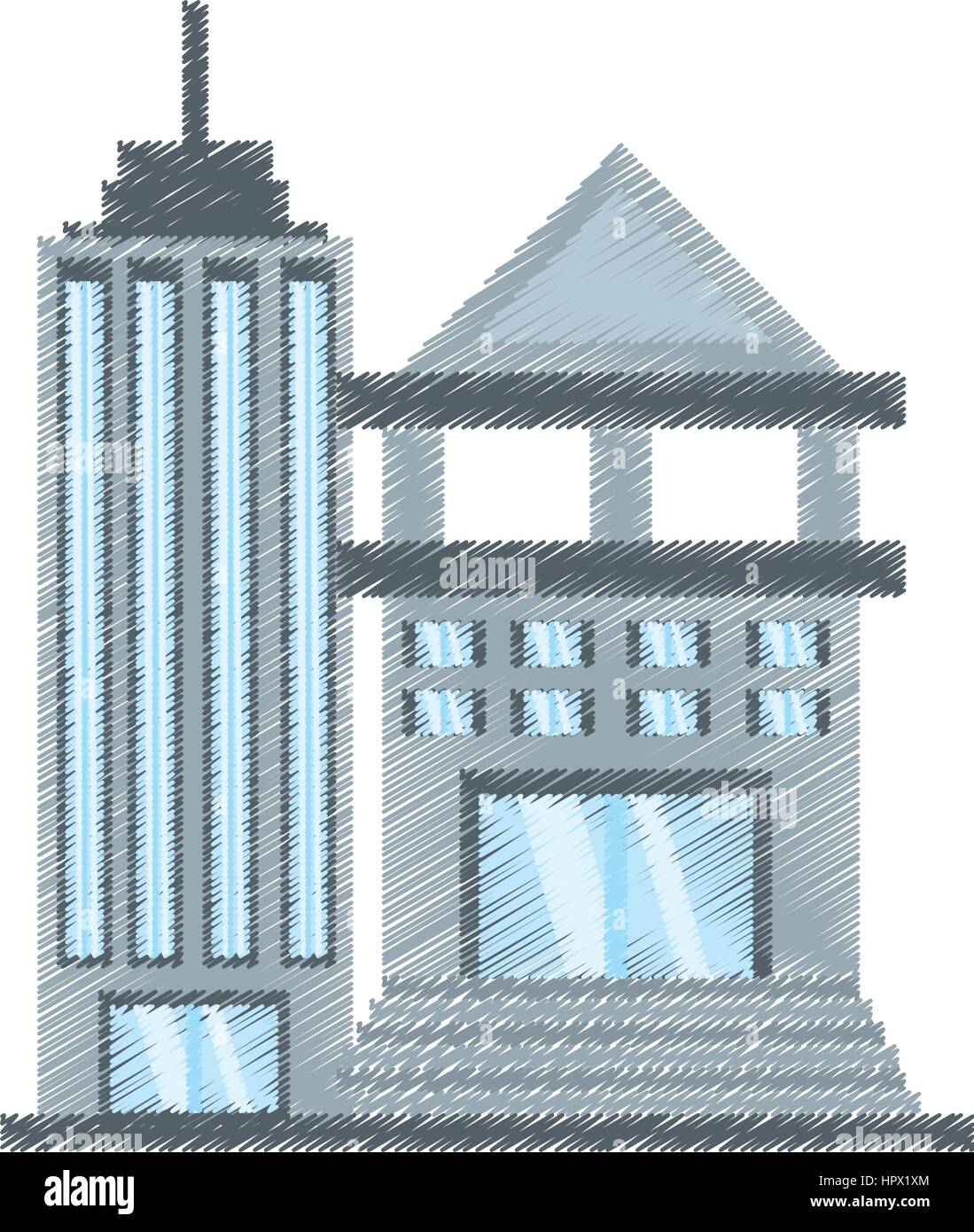 drawing building bank commerce Stock Vector Image & Art - Alamy