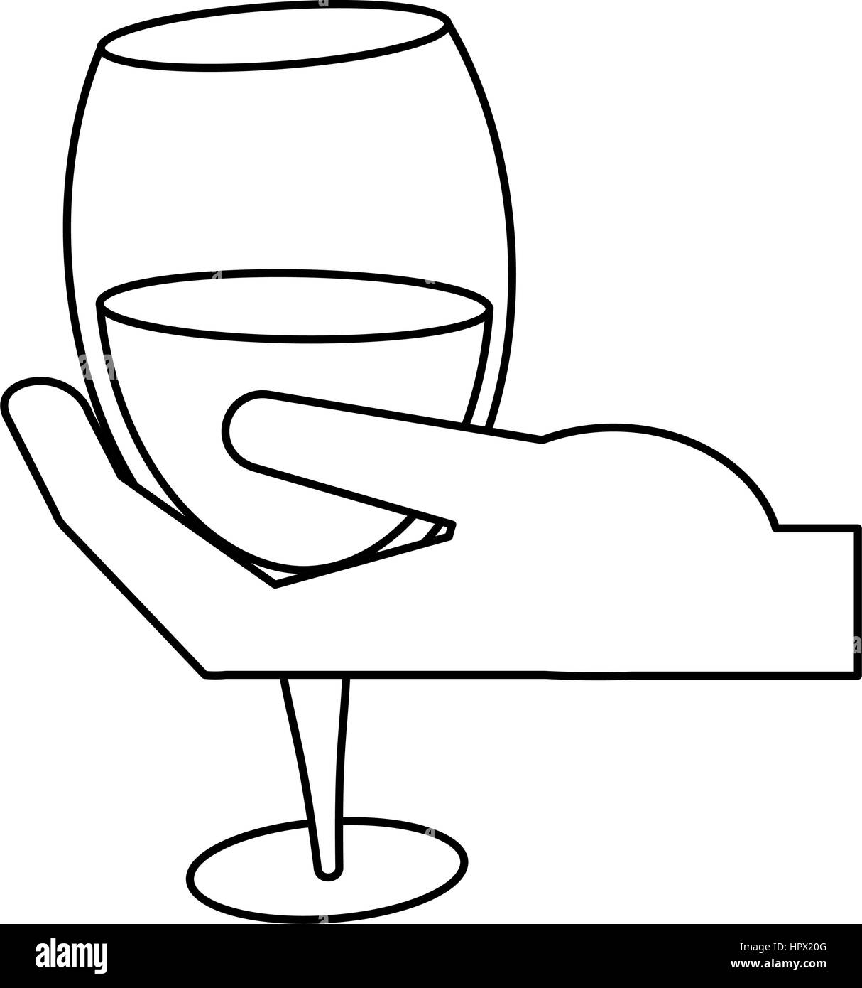 Bottle mulled wine glass Stock Vector Images - Alamy