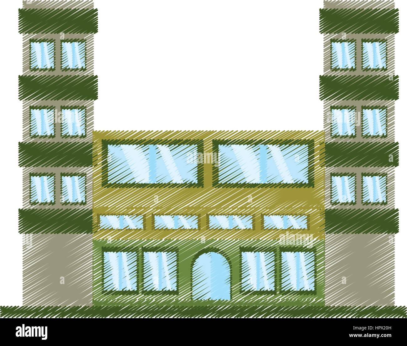 drawing building classic construction Stock Vector Image & Art - Alamy