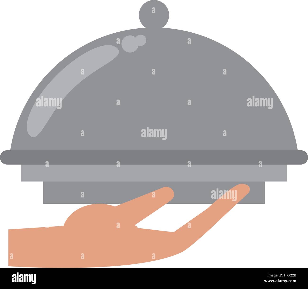 Silver tray hand glove Stock Vector Images - Alamy