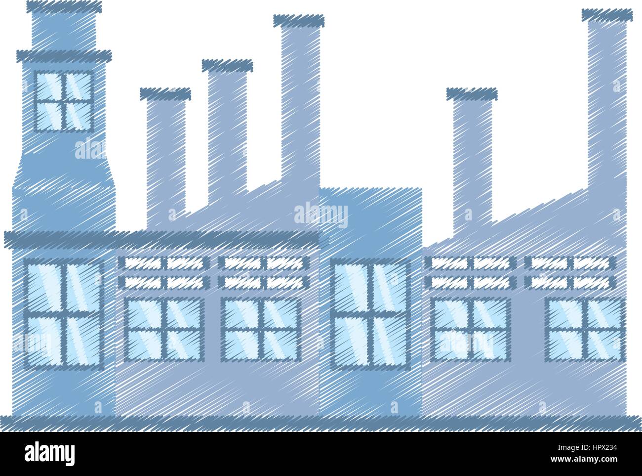 drawing building factory structure Stock Vector Image & Art - Alamy