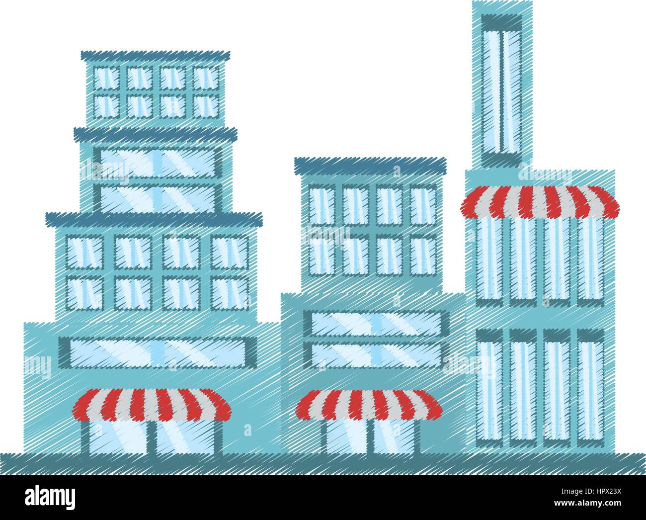 drawing building store market Stock Vector Image & Art - Alamy