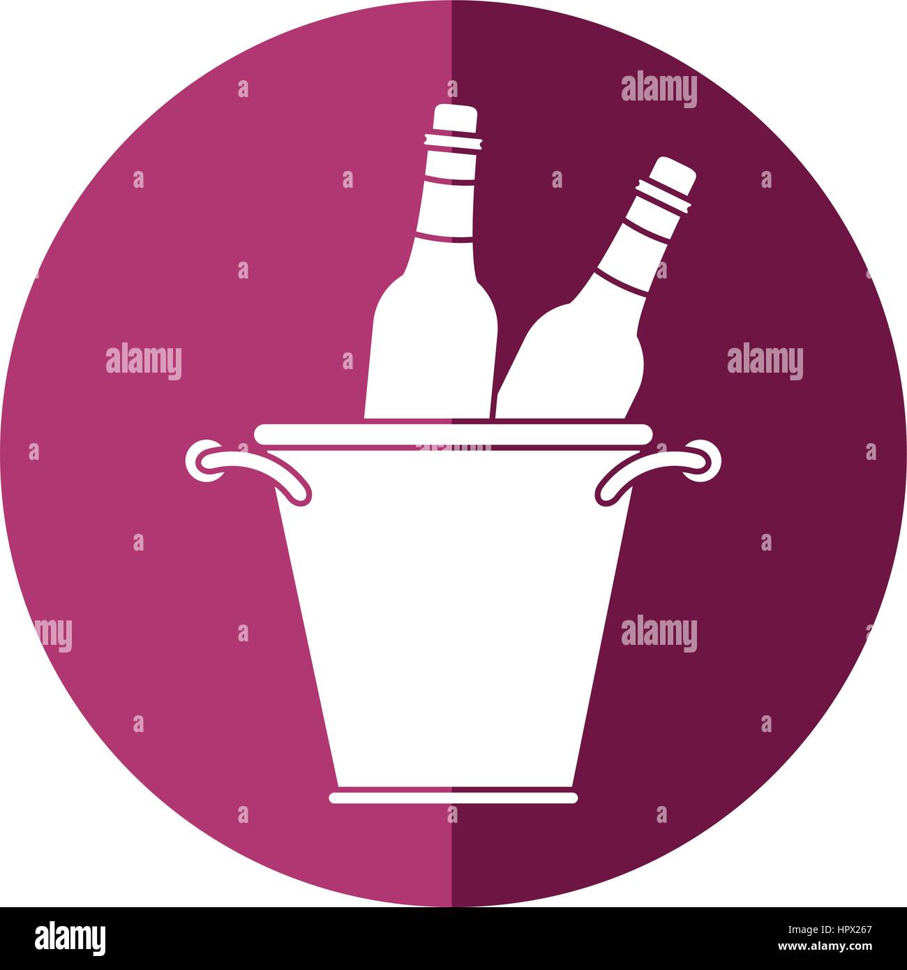 glass bottles wine bucket shadow Stock Vector Image & Art - Alamy