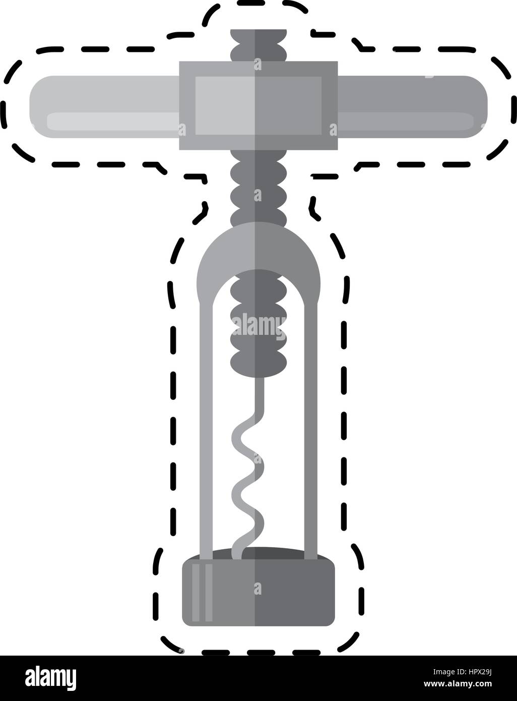 cartoon corkscrew bottle cork wine Stock Vector Image & Art - Alamy