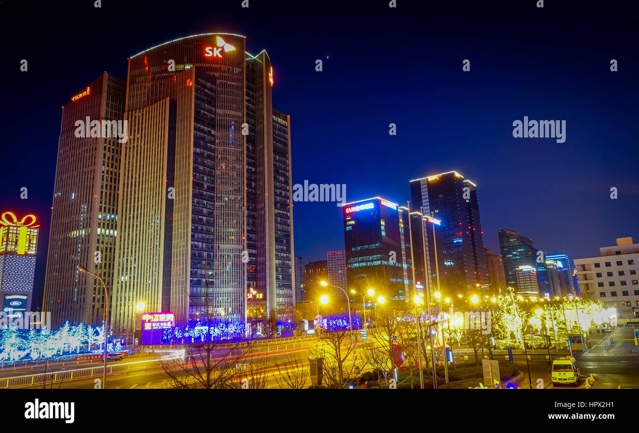 BEIJING, CHINA - 29 JANUARY, 2017: Metropolitan chinese capitol, large ...