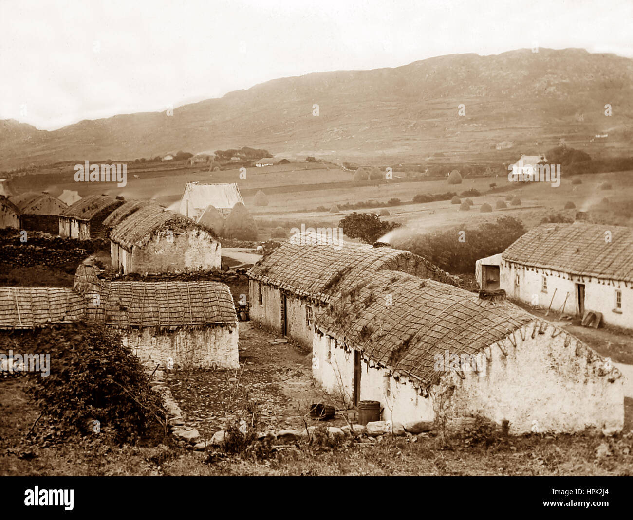 Teelin Village, Donegal, Ireland - Victorian period Stock Photo - Alamy
