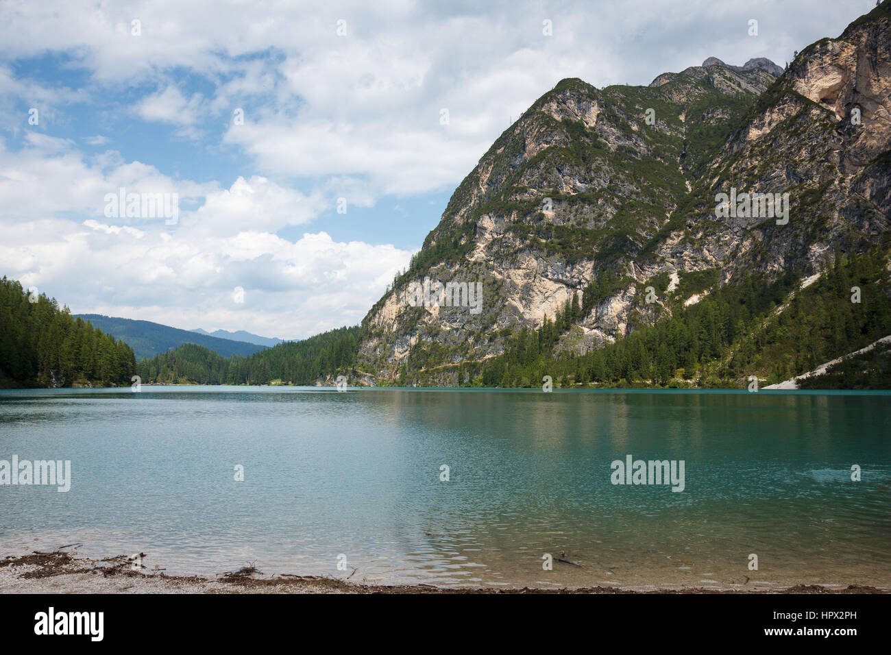 Pragser Wildsee, or Lake Prags or Lago di Braies is a lake in the Prags ...