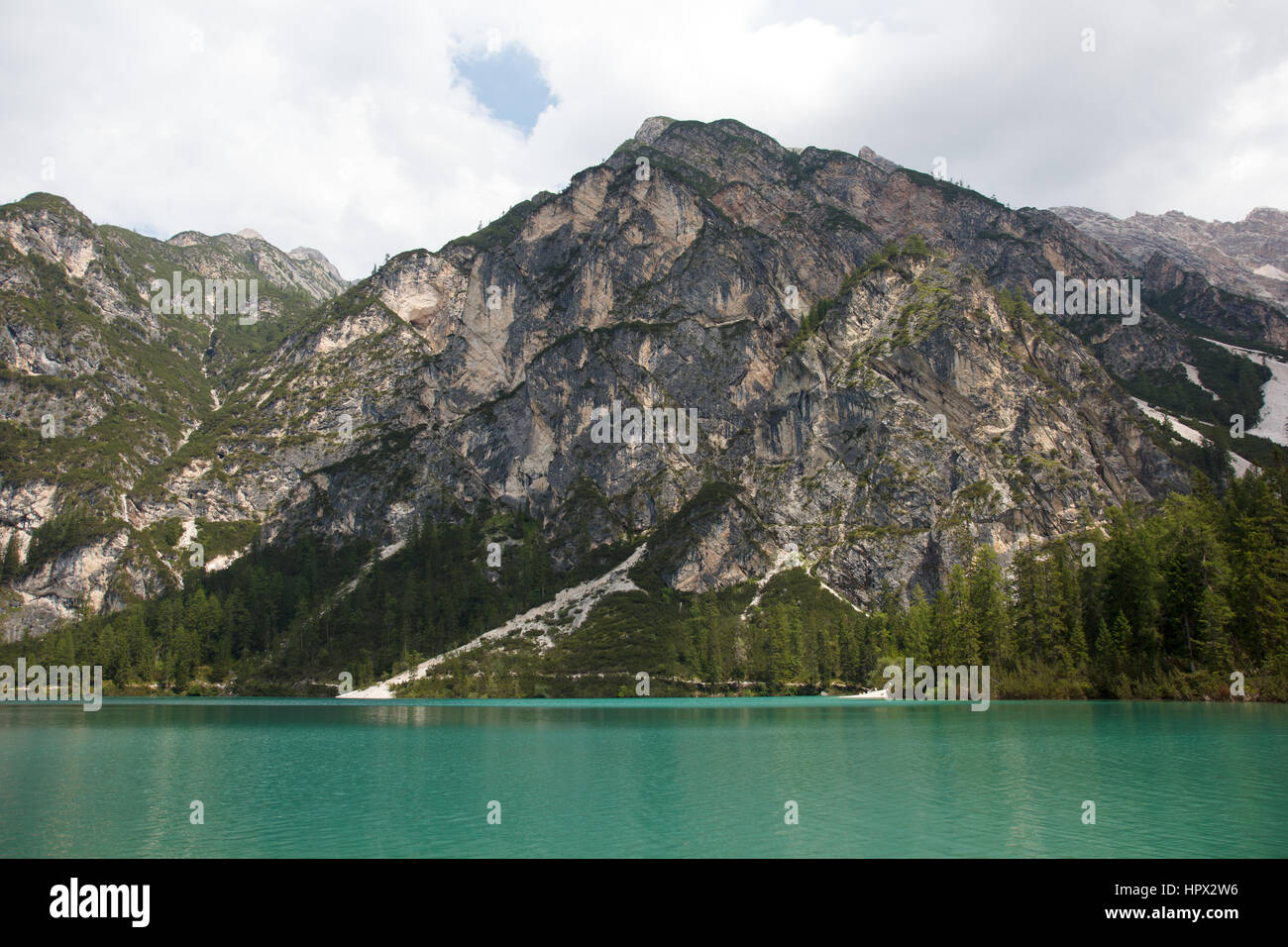 Pragser Wildsee, or Lake Prags or Lago di Braies is a lake in the Prags ...
