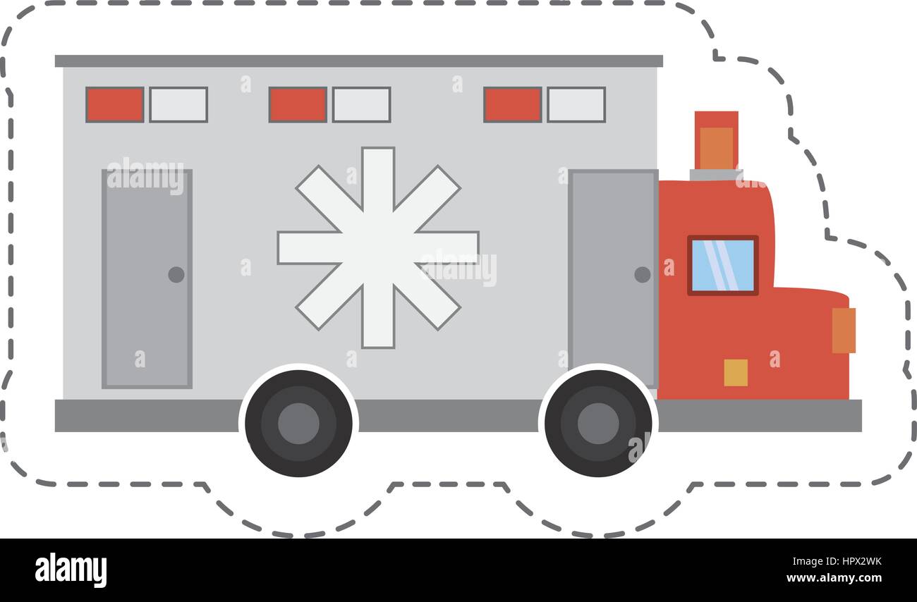 cartoon ambulance transport emergency icon Stock Vector Image & Art - Alamy