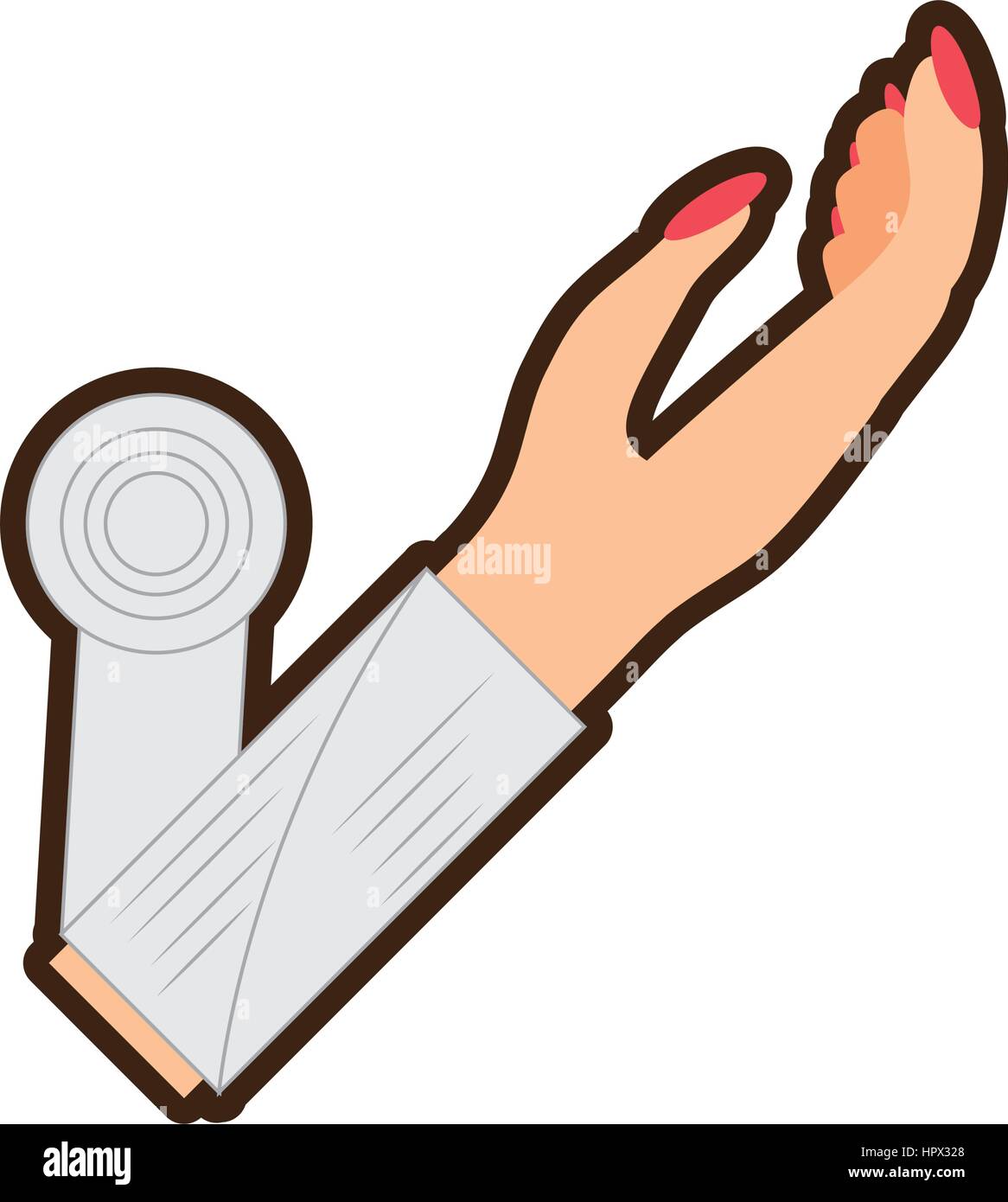 hand woman bandage first aid health Stock Vector Image & Art - Alamy