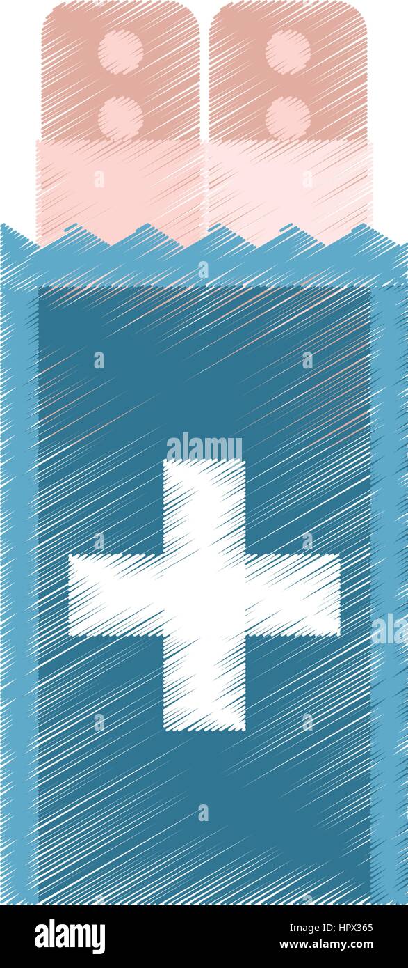 drawing band plaster first aid Stock Vector Image & Art - Alamy