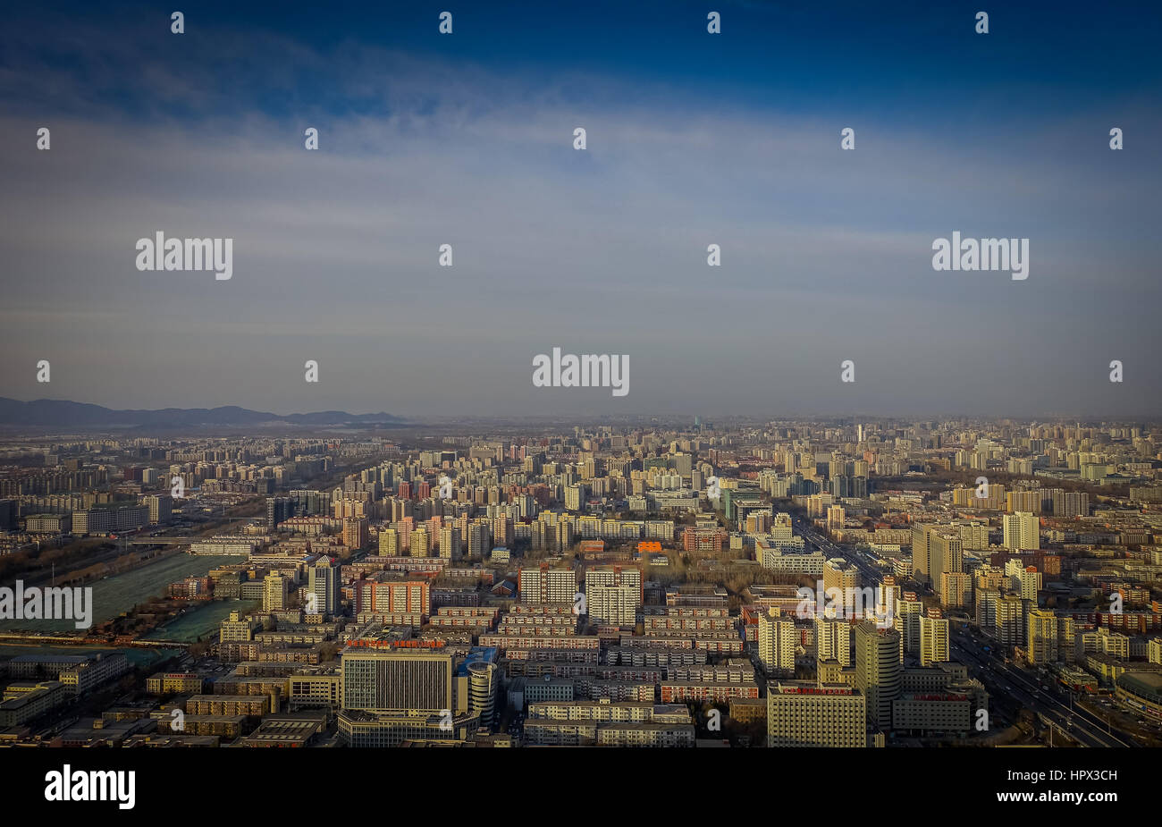 BEIJING, CHINA - 29 JANUARY, 2017: Incredible views over capitol city ...