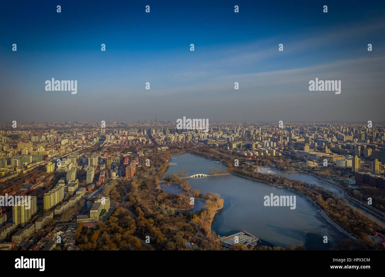 BEIJING, CHINA - 29 JANUARY, 2017: Incredible views over capitol city ...