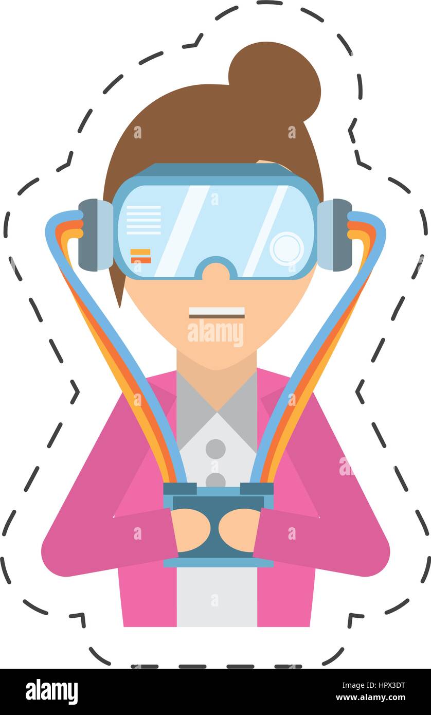 Cartoon girl vr headset control hi-res stock photography and images - Alamy Cartoon girl vr headset control hi-res stock photography and images - Alamy