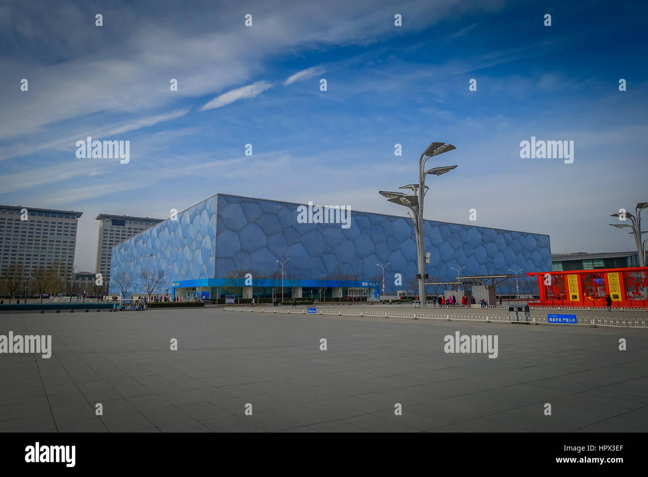 BEIJING, CHINA - 29 JANUARY, 2017: Spectacular national aquatics arena ...