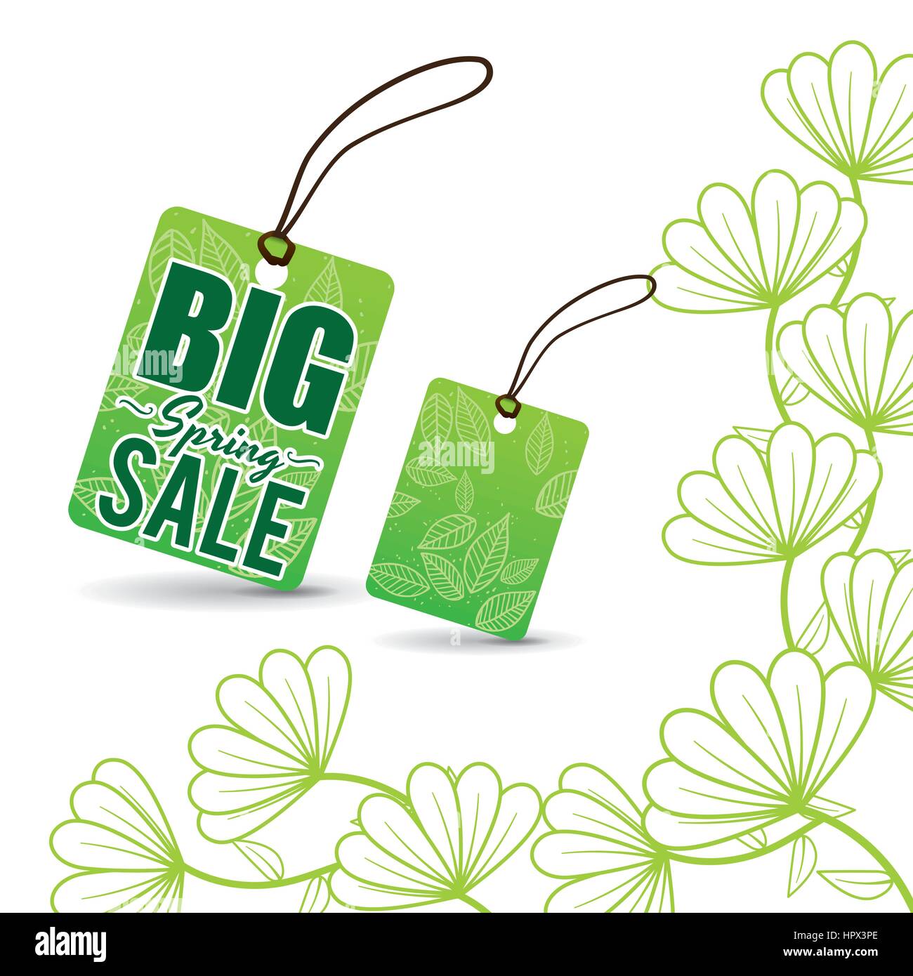 big spring sale tag price flowers Stock Vector Image & Art - Alamy