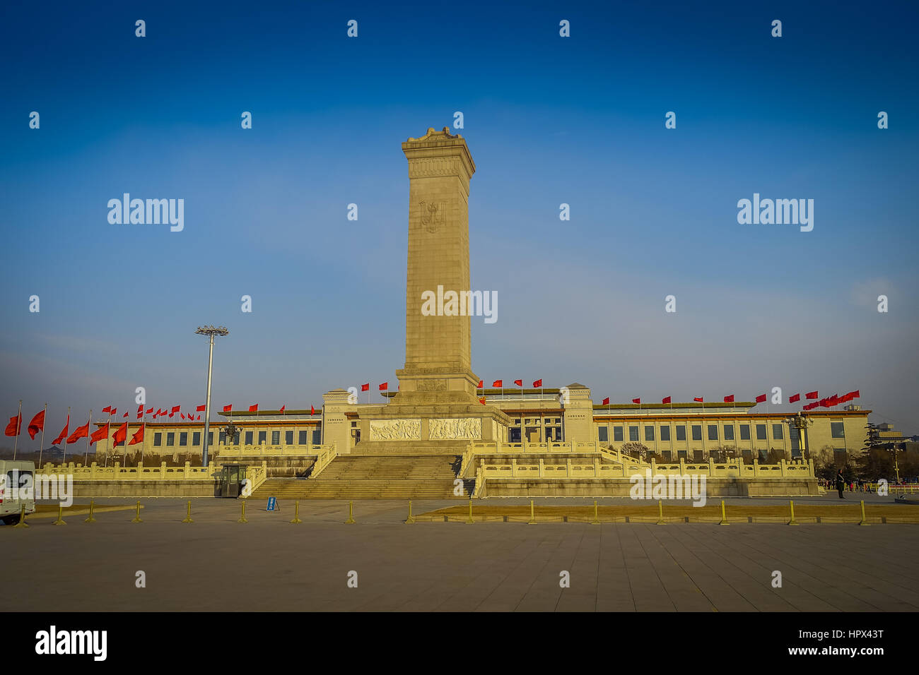 BEIJING, CHINA - 29 JANUARY, 2017: Monument for heroes, tall structure ...