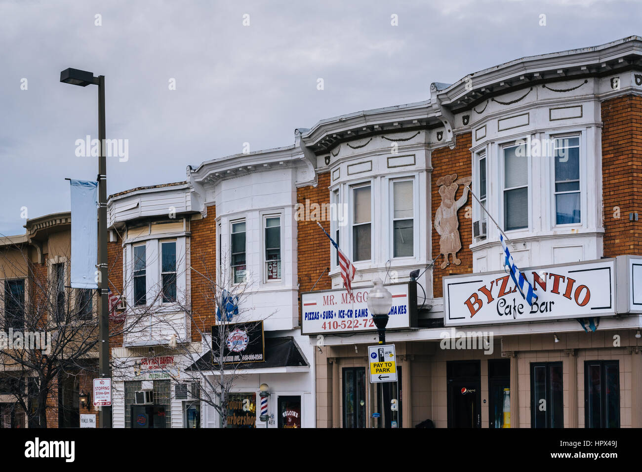 Building greektown historic hi-res stock photography and images - Alamy