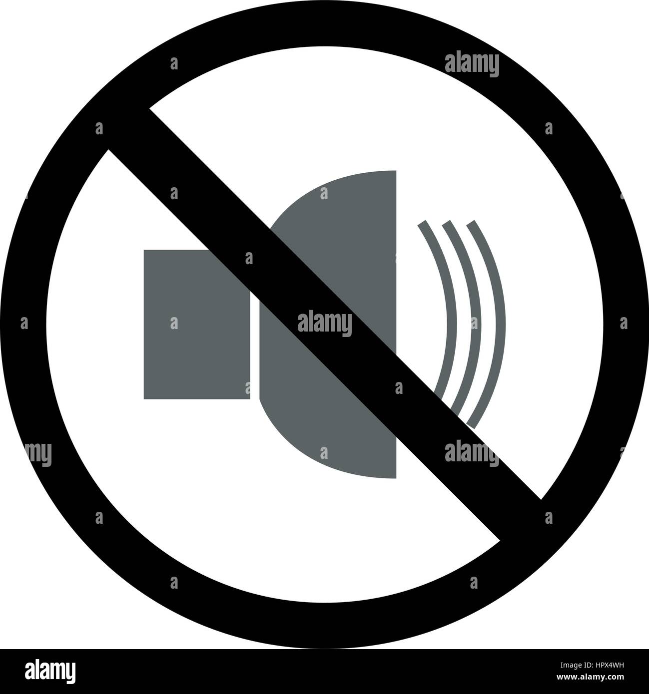 Icon no volume in vector on white background Stock Vector Image & Art ...