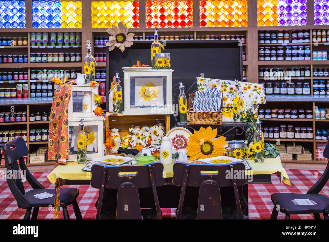 The interior of the Smucker's Store in Orville, Ohio, USA Stock Photo ...