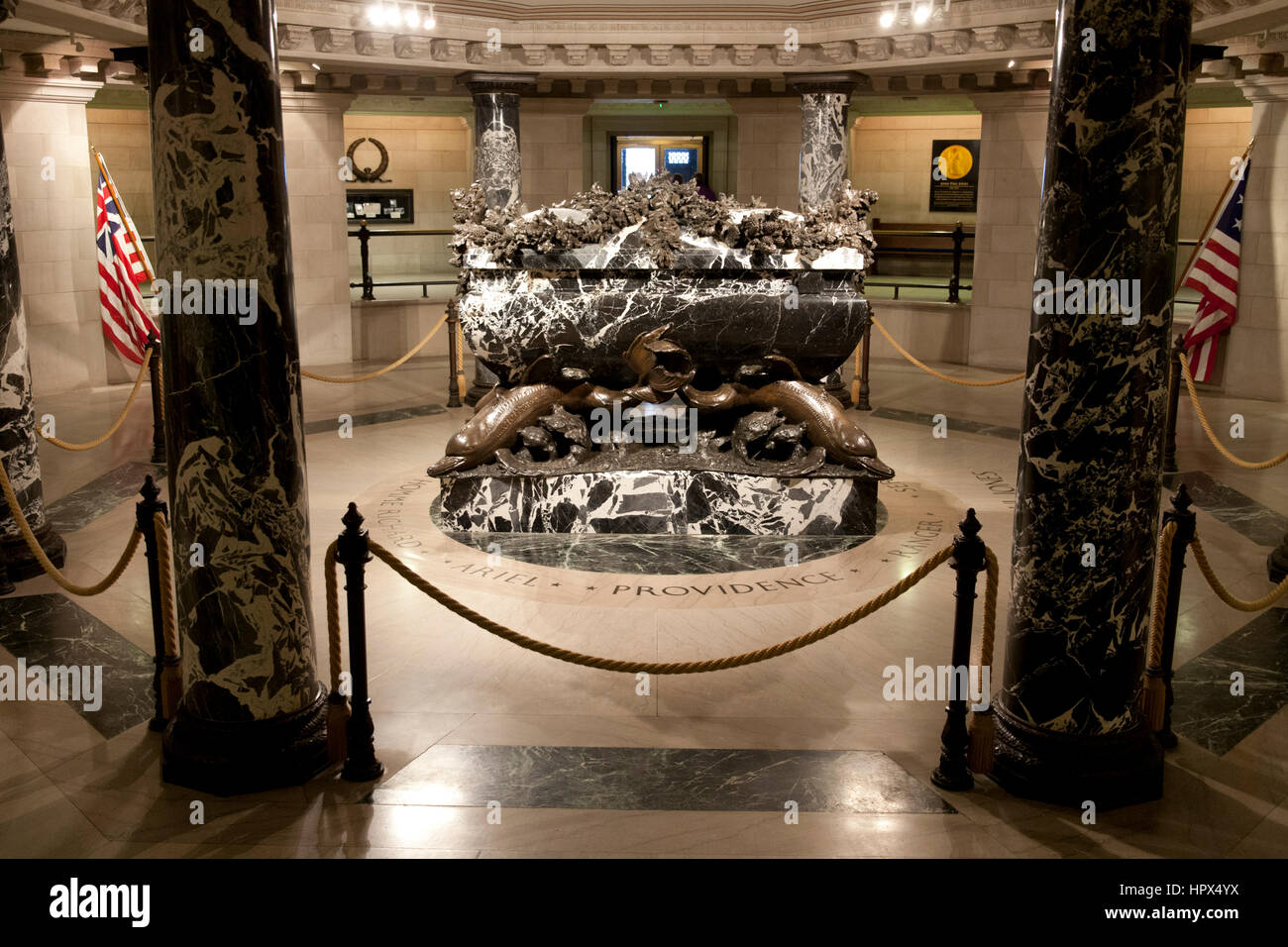 John Paul Jones's tomb in the chapel at the U.S. Naval Academy ...