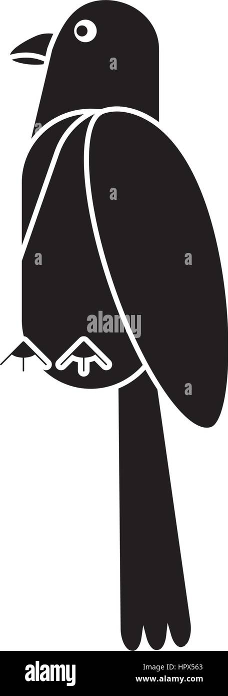 parrot exotic bird nature pictogram Stock Vector Image & Art - Alamy