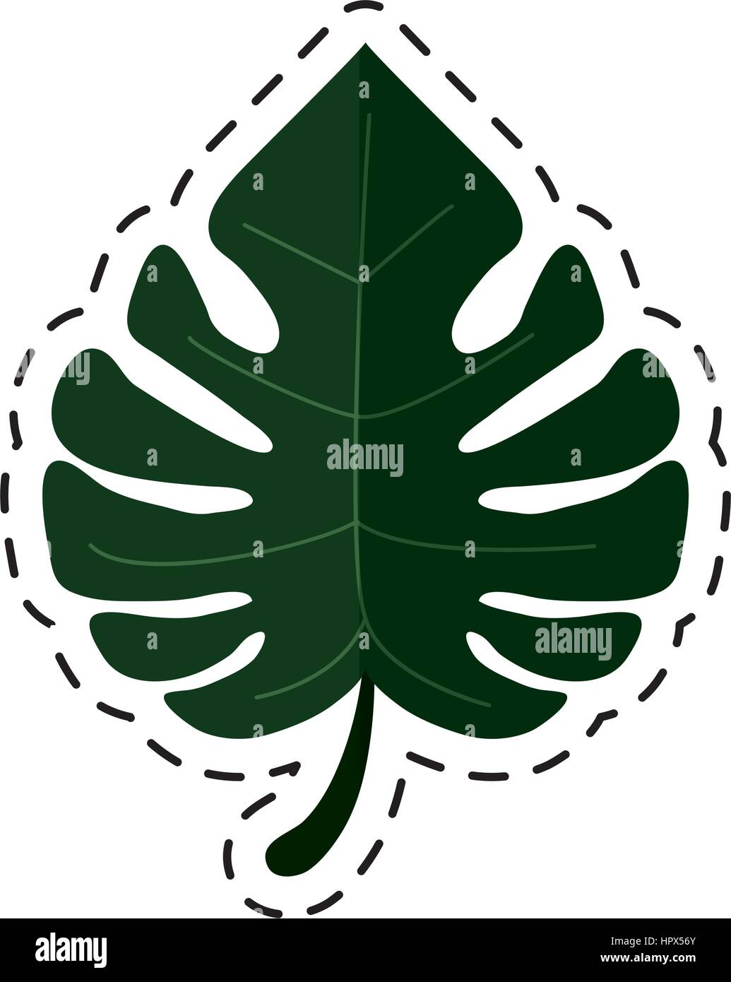 cartoon monstera tropicalplant icon Stock Vector Image & Art - Alamy