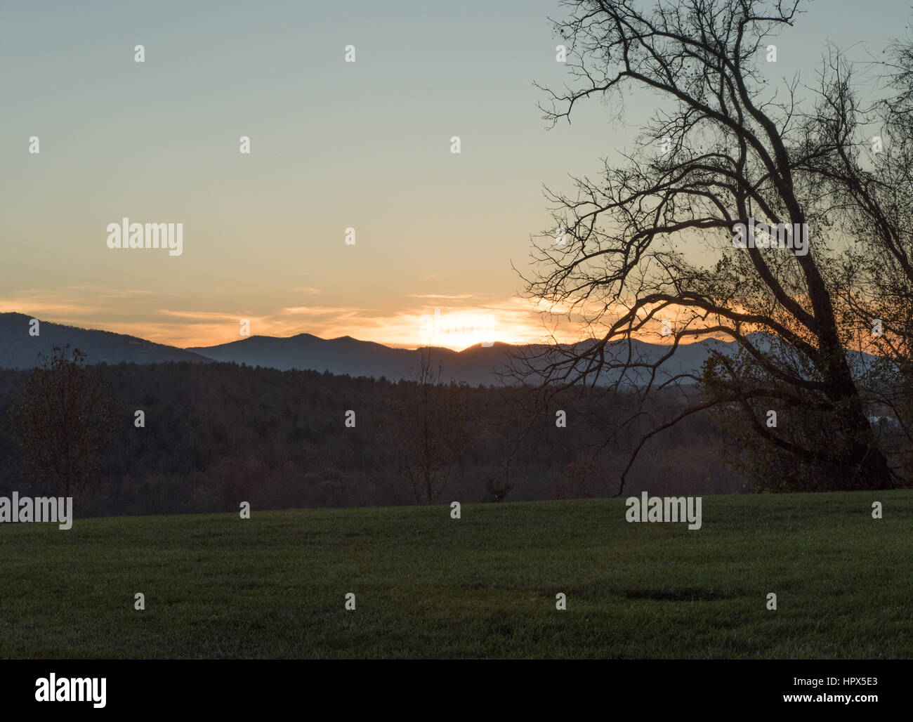 Appalachian sunset in autumn Stock Photo - Alamy