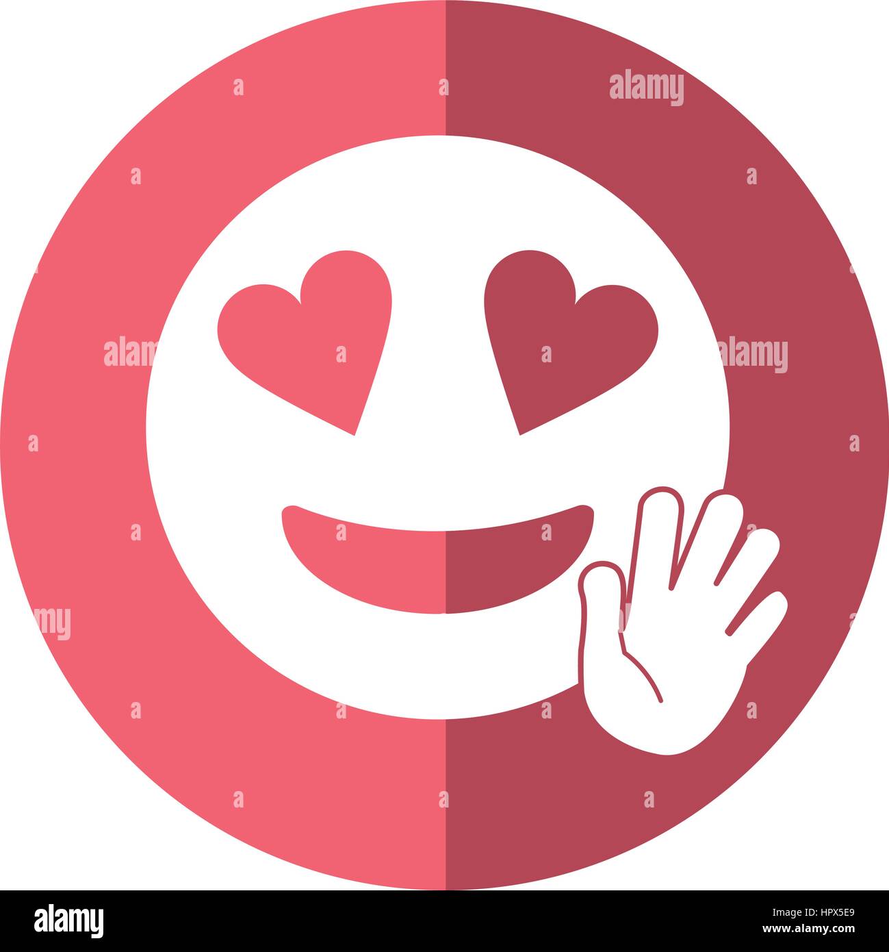 Love hand emoticon style Stock Vector Images - Alamy