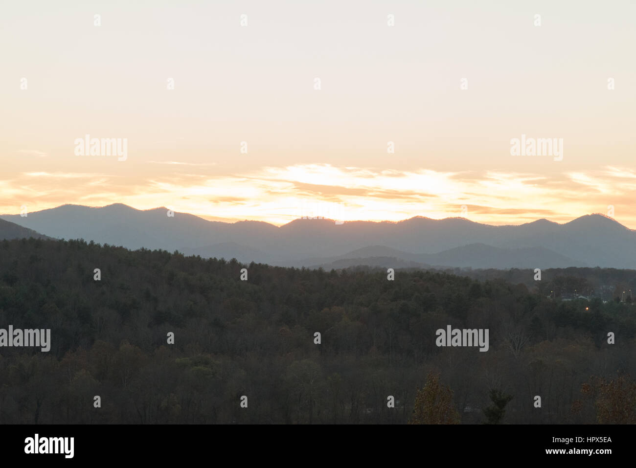 Appalachian sunset in autumn Stock Photo - Alamy