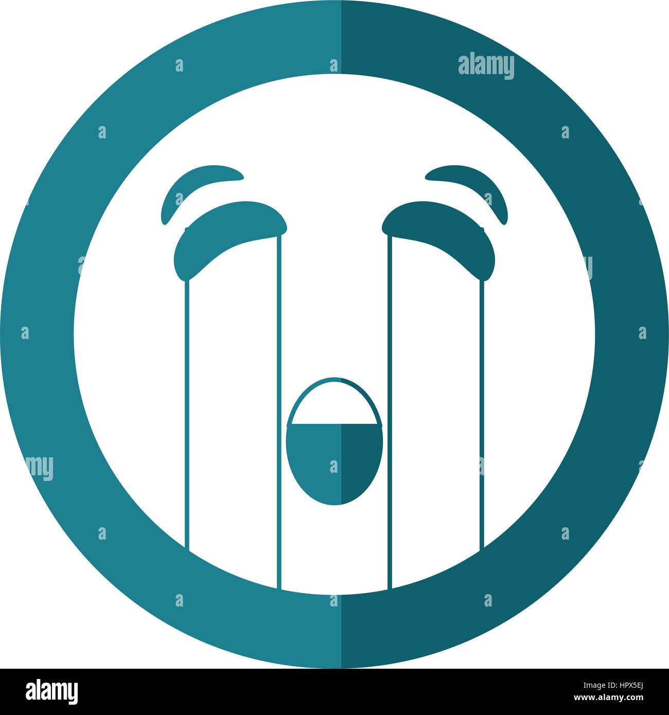 crying emoticon style icon shadow Stock Vector Image & Art - Alamy