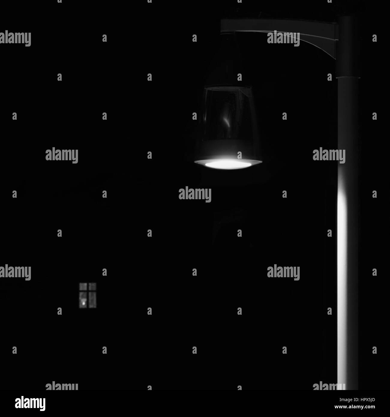 Bright Lit Outdoor Lantern Lamp Pole Post, Lonely Concept Solitude ...