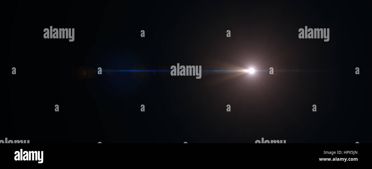Lens flare effect in space. 3D rendering Stock Photo - Alamy