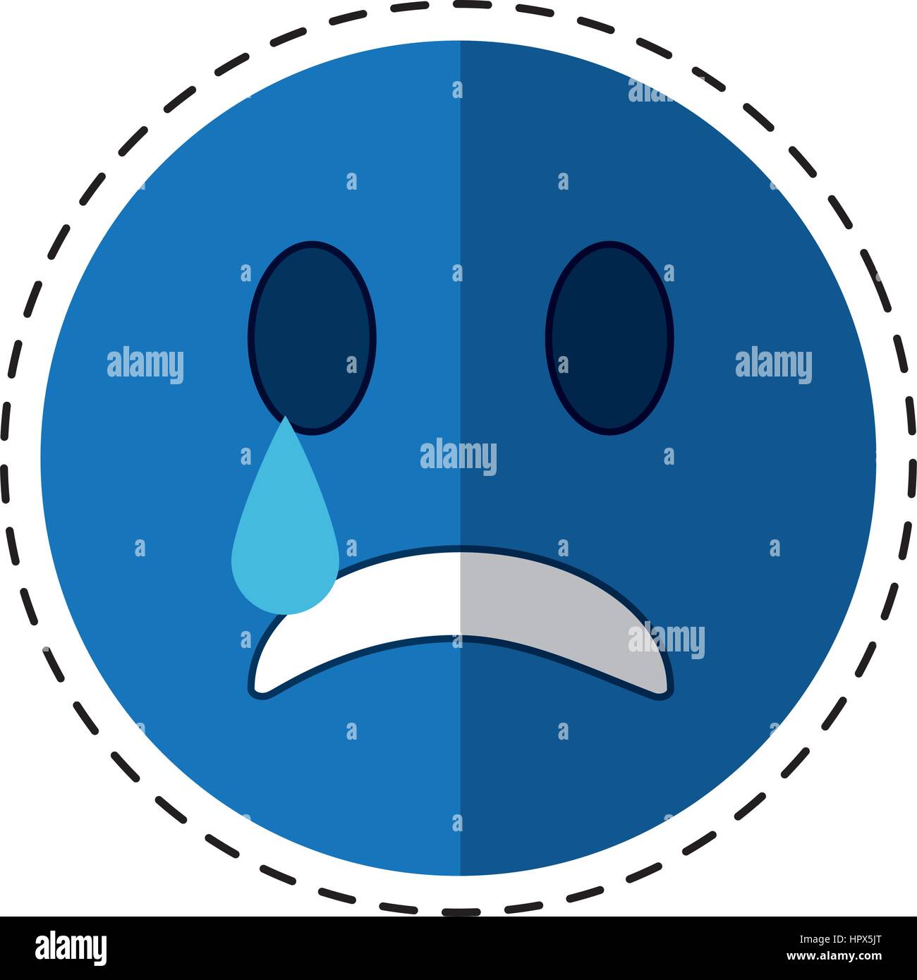 Sad isolated cut Stock Vector Images - Alamy