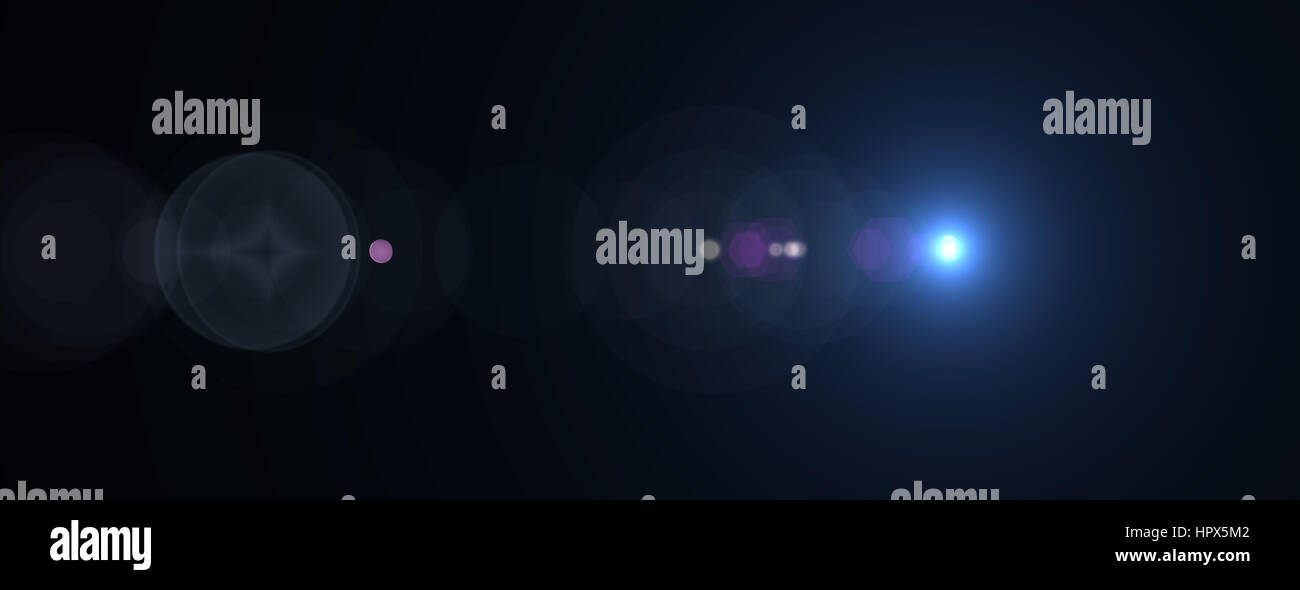 Lens flare effect in space. 3D rendering Stock Photo - Alamy