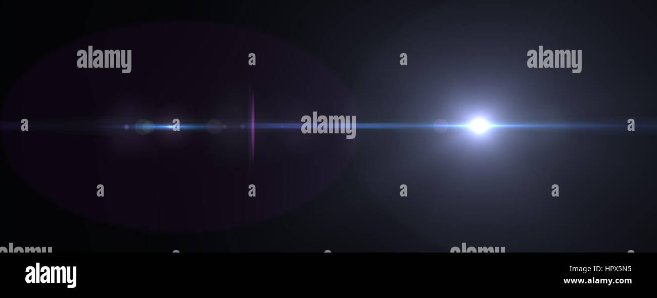 Lens flare effect in space. 3D rendering Stock Photo - Alamy
