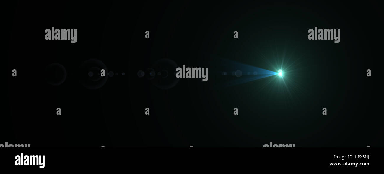 Lens flare effect in space. 3D rendering Stock Photo - Alamy