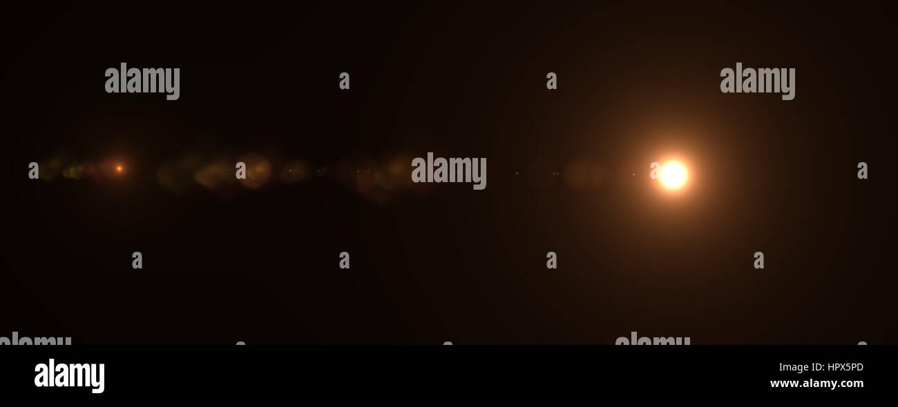 Lens flare effect in space. 3D rendering Stock Photo - Alamy