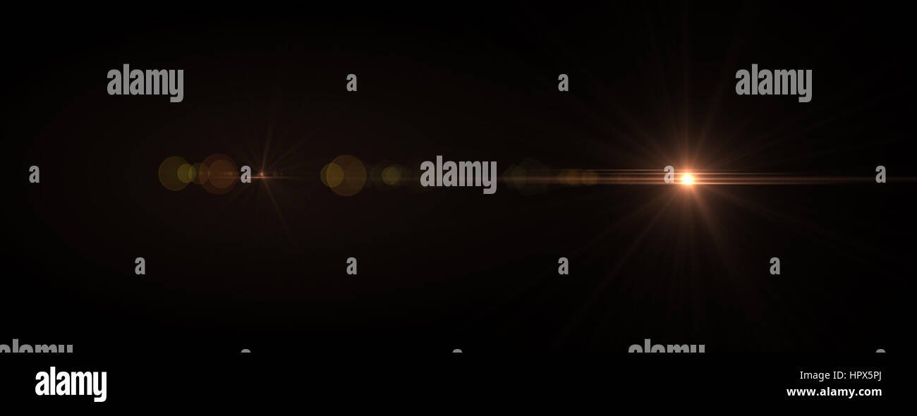 Lens flare effect in space. 3D rendering Stock Photo - Alamy
