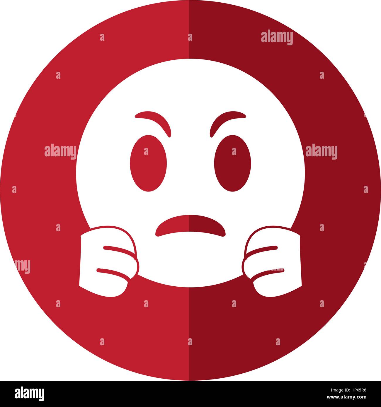 angry emoticon funny shadow Stock Vector Image & Art - Alamy