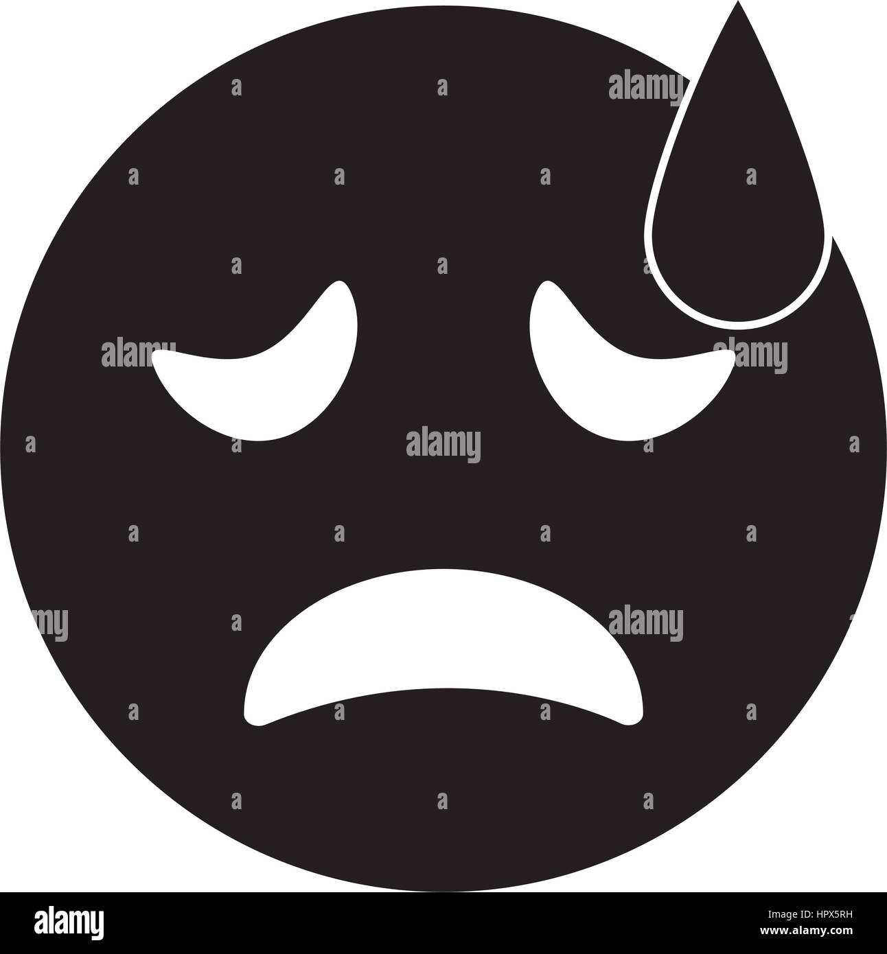 crying face emoticon funny pictogram Stock Vector Image & Art - Alamy