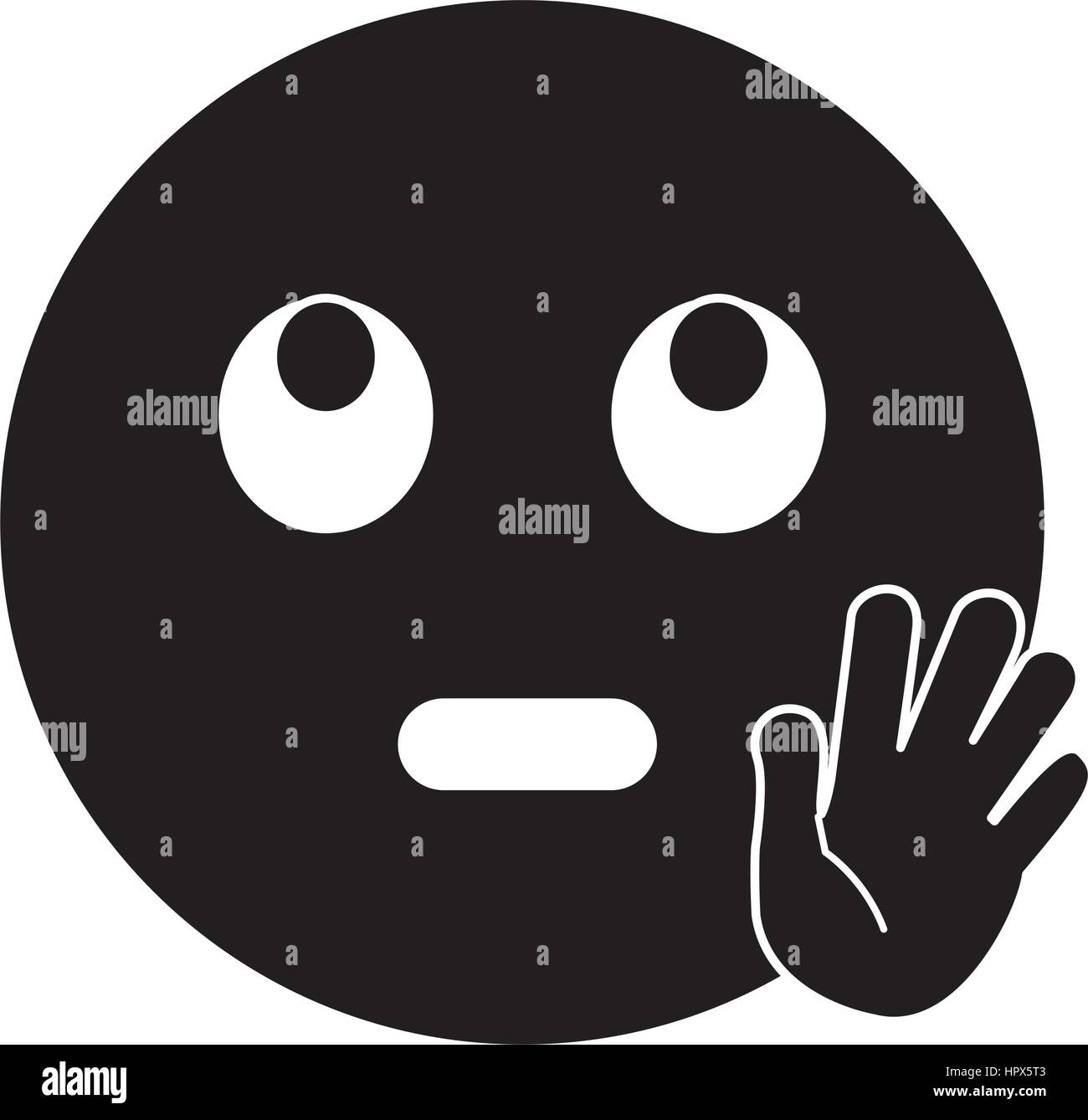 eye rolling emoticon funny pictogram Stock Vector Image & Art - Alamy