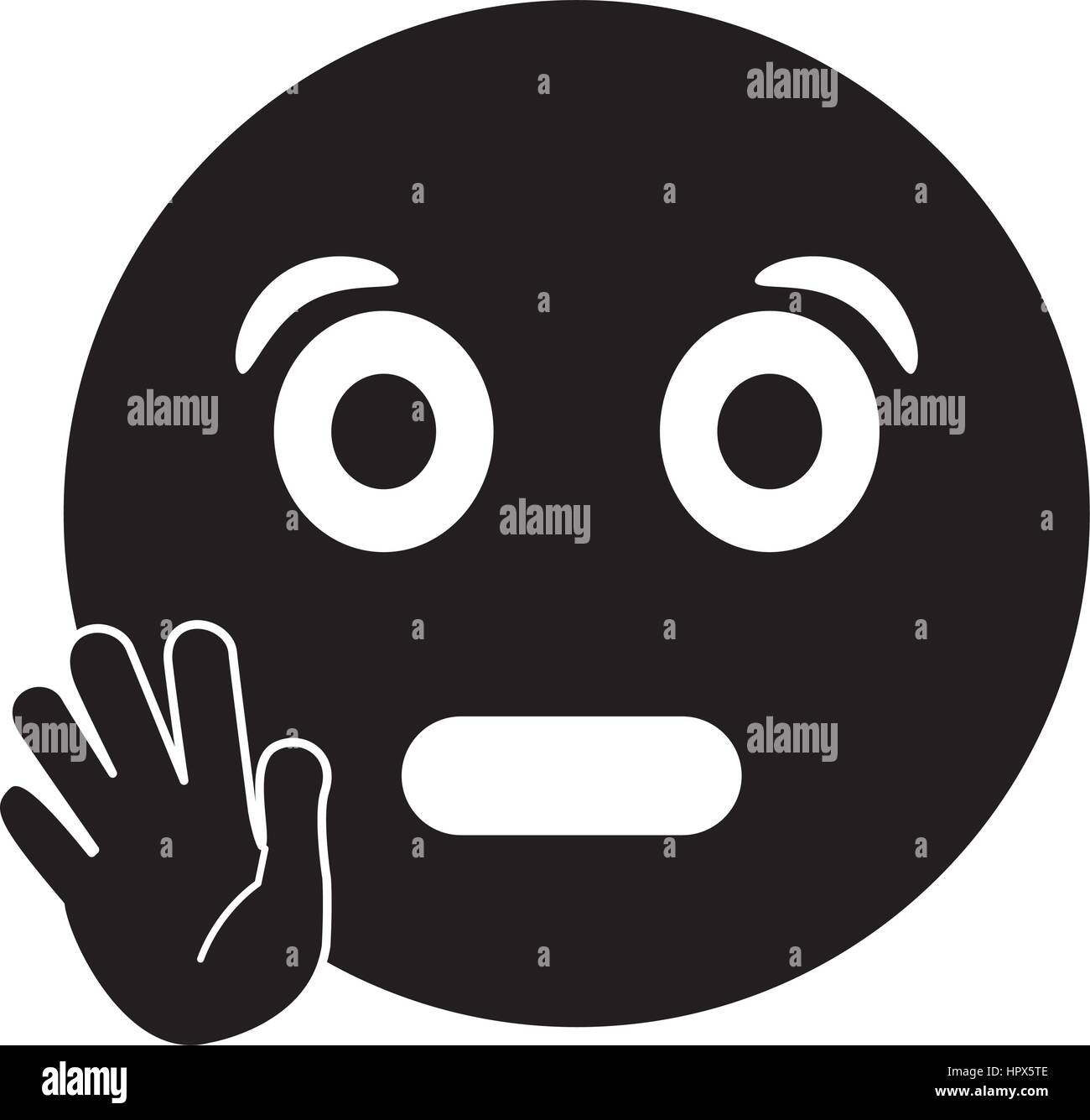 surprised emoticon funny pictogram Stock Vector Image & Art - Alamy