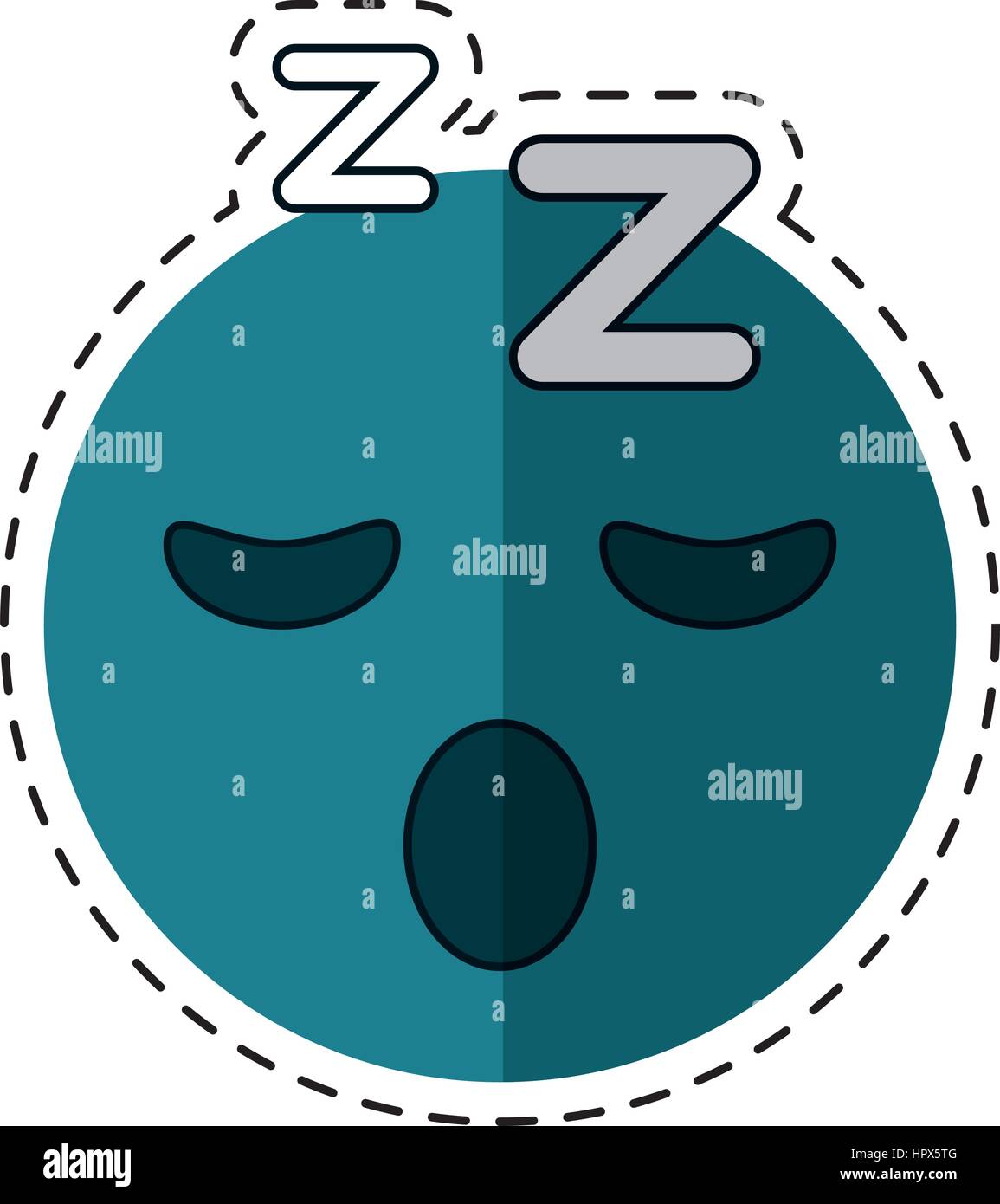 cartoon sleepy emoticon funny Stock Vector Image & Art - Alamy