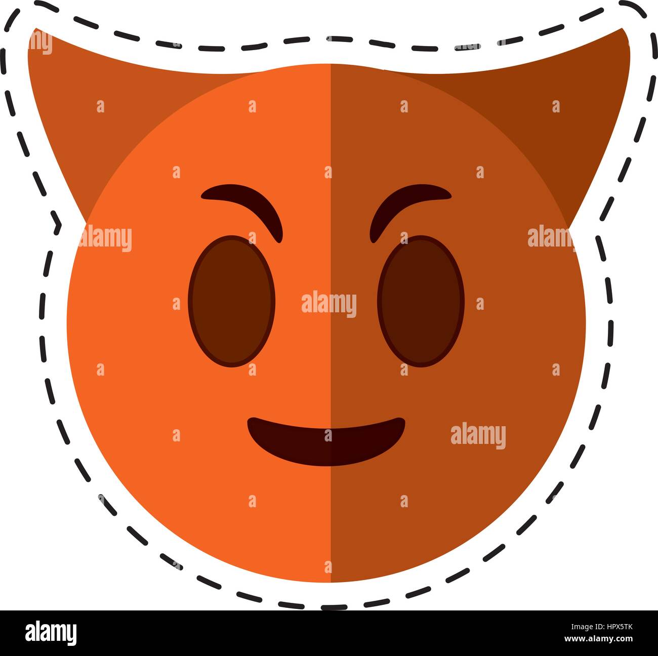 cartoon devil emoticon funny icon Stock Vector Image & Art - Alamy